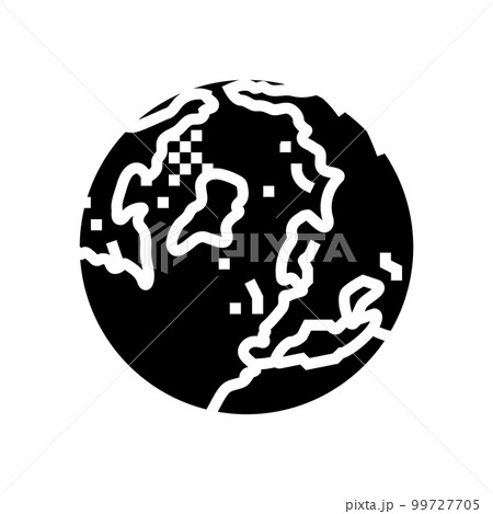 arctic ocean map glyph icon vector illustrationのイラスト素材 [99727705] - PIXTA