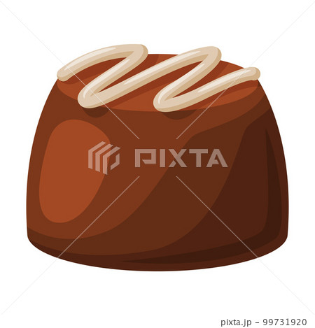 Chocolate round shaped candy. Tasty sweet...のイラスト素材 [99731920] - PIXTA