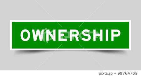 Green color square label sticker with word...のイラスト素材 [99764708] - PIXTA