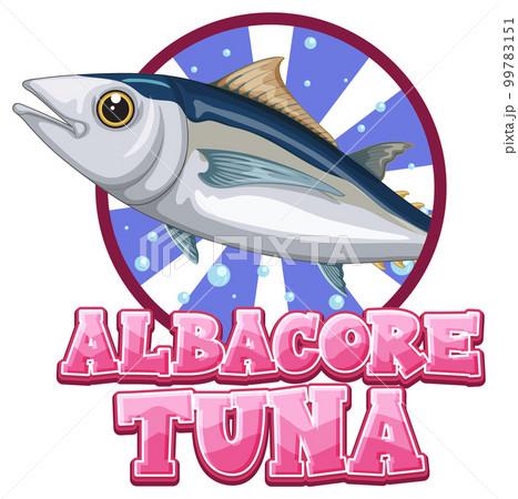 Albacore tuna logo with carton characterのイラスト素材 [99783151] - PIXTA