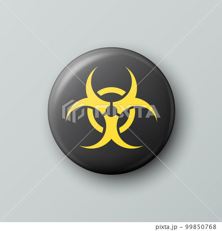 Vector 3d Realistic Round Yellow and Black...のイラスト素材 [99850768] - PIXTA