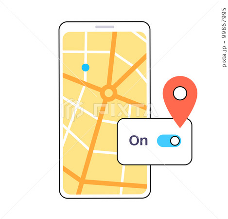 GPS activation toggleのイラスト素材 [99867995] - PIXTA