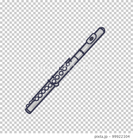 flute woodwind instrument - Stock Illustration [99922104] - PIXTA