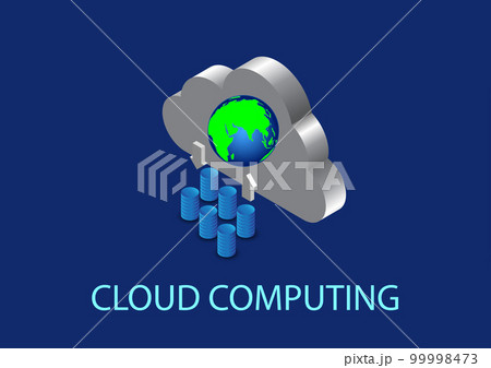 graphics vector Cloud computing concept data...のイラスト素材 [99998473] - PIXTA