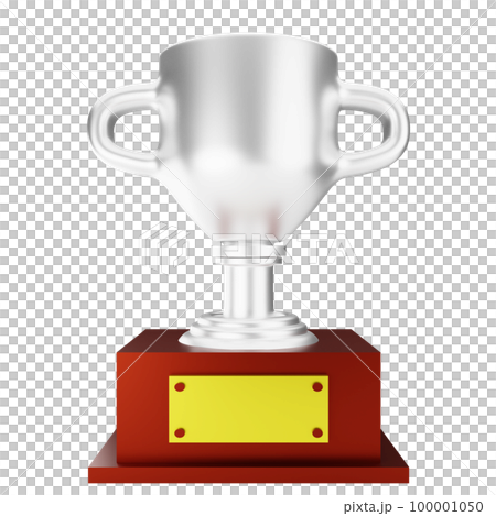 3d rendering of champion silver trophy - Stock Illustration [100001050 ...