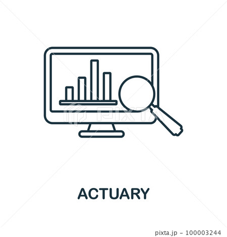 Actuary flat icon. Colored element sign from...のイラスト素材 [100003244] - PIXTA