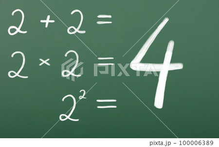 Simple mathematical equation. Two plus two, two...のイラスト素材 [100006389 ...