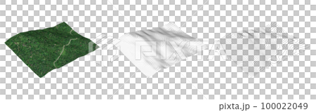 set of isometric map mountain object. isometric...のイラスト素材 [100022049 ...