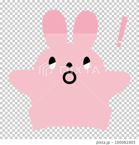 Rabbit illustration_surprise_jump - Stock Illustration [100062805] - PIXTA