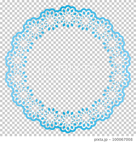 Circular lace frame material with only blue lines - Stock Illustration ...