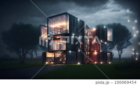 Experimental architecture design, creative,...のイラスト素材 [100069454] - PIXTA