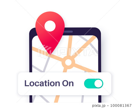 GPS activation toggleのイラスト素材 [100081367] - PIXTA