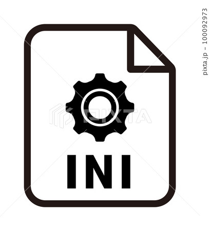 ファイル形式 ベクターアイコンイラスト / iniのイラスト素材 [100092973] - PIXTA