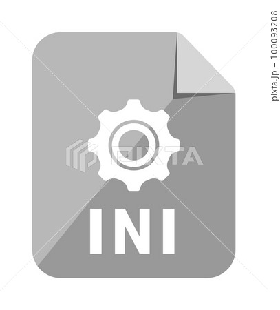 ファイル形式 ベクターアイコンイラスト / iniのイラスト素材 [100093208] - PIXTA