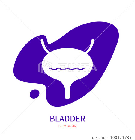 Human bladder body organ silhouette pictogram iconのイラスト素材 [100121735 ...