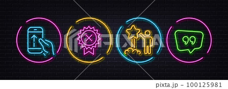 Reject medal, Star and Swipe up minimal line...のイラスト素材 [100125981] - PIXTA