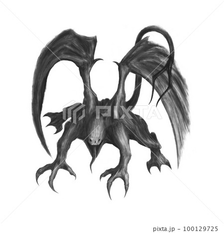Flying Demon Drawing