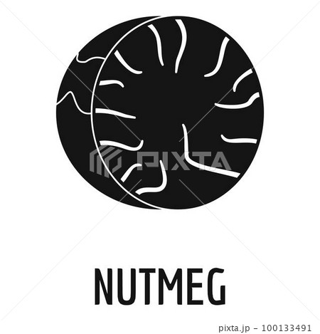 Nutmeg icon. Simple illustration of nutmeg...のイラスト素材 [100133491] - PIXTA