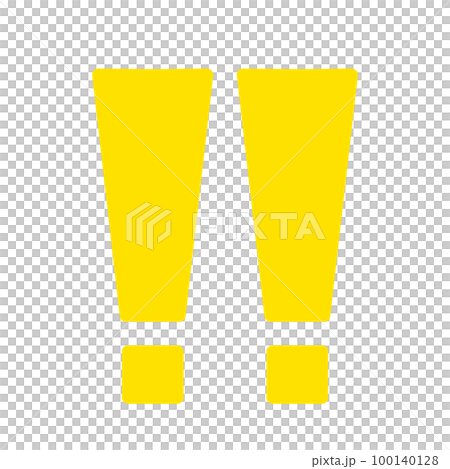yellow double exclamation mark - Stock Illustration [100140128] - PIXTA