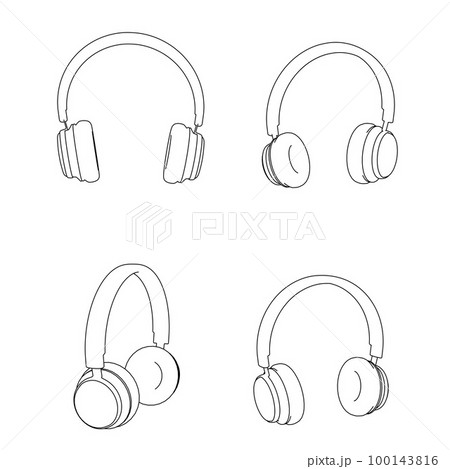 How To Draw Headphones Step By Step