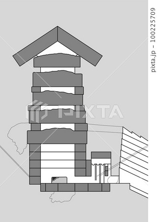 Kings Chamber of the Great Pyramid of Giza,...のイラスト素材 [100225709] - PIXTA