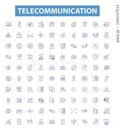 Telecommunication line icons, signs set....のイラスト素材 [100247012] - PIXTA