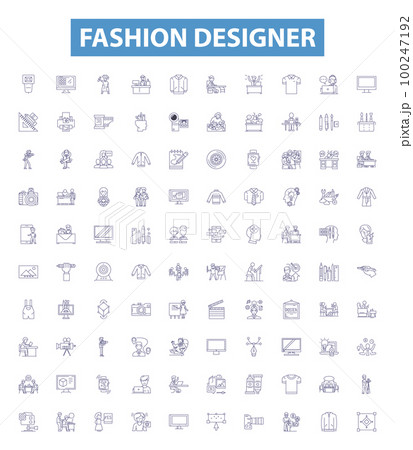 Fashion designer line icons, signs set....のイラスト素材 [100247192] - PIXTA