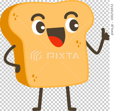 Smiling Bread Cartoon Character. - Stock Illustration [100258432] - PIXTA