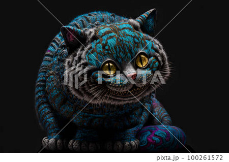 Cheshire cat created with generative AI technologyのイラスト素材 [100261572 ...