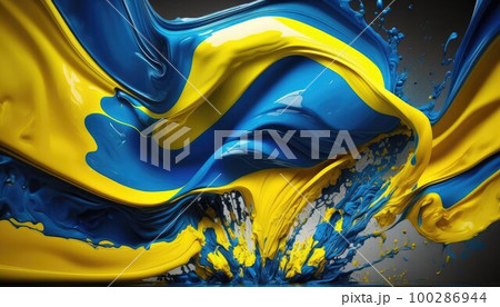 abstract background.splash acrylic paints in...のイラスト素材 [100286944] - PIXTA