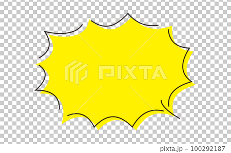Spiky speech bubble, headline frame... - Stock Illustration [100292187 ...