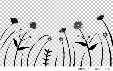 Background monochrome illustration of spring... - Stock Illustration ...