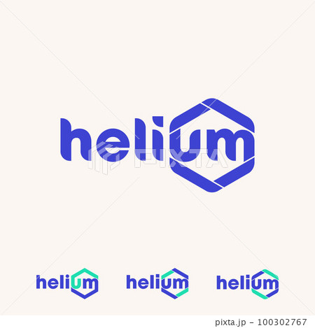 Simple and unique letter or word helium with...のイラスト素材 [100302767] - PIXTA