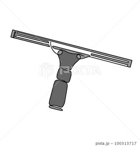 Scrapers. Window cleaner with a rubber nozzle....のイラスト素材 [100313717 ...