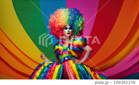 Portrait of drag queen, fictional character, ai...のイラスト素材 [100362256 ...