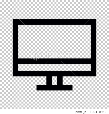 A simple desktop PC icon. computer. vector. - Stock Illustration ...