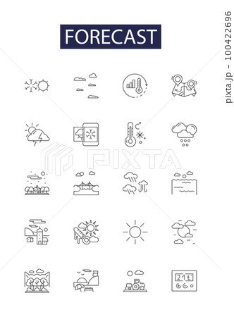Forecast line vector icons and signs....のイラスト素材 [100422696] - PIXTA