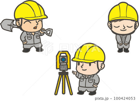 工事現場のイラストセット/ベクター化したイラストのイラスト素材 [100424053] - PIXTA