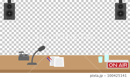 Illustration of a radio booth - Stock Illustration [100425141] - PIXTA