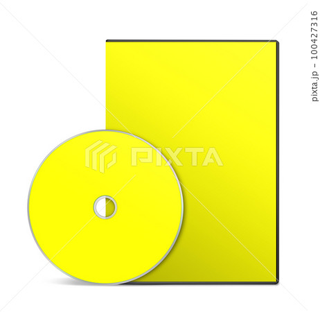 DVD box blank template yellow for presentation...のイラスト素材 [100427316] - PIXTA