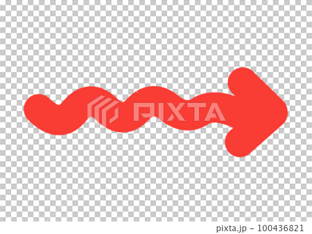wavy red arrow - Stock Illustration [100436821] - PIXTA