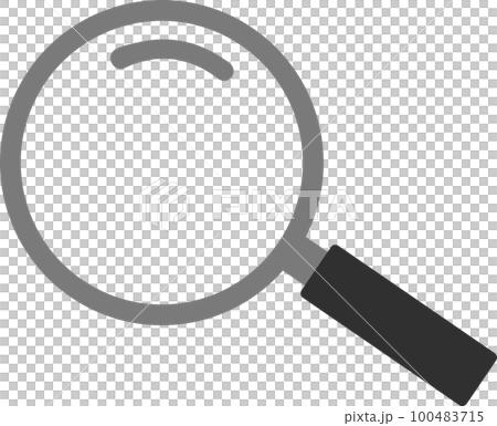 Cute simple illustration icon with magnifying... - Stock Illustration ...