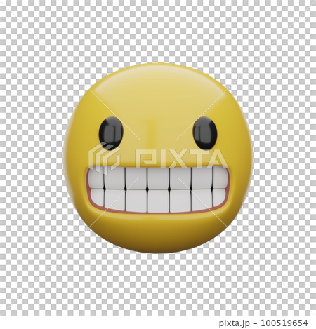 3d emoji Grimacing Faceのイラスト素材 [100519654] - PIXTA