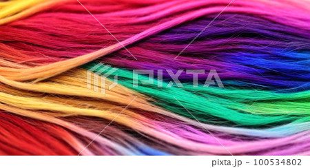 Background of colored hair or threadsのイラスト素材 [100534802] - PIXTA