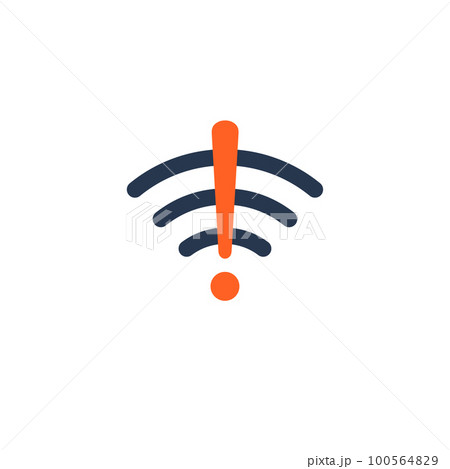 Wifi bad connection problem icon. Lost network...のイラスト素材 [100564829 ...