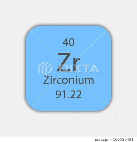 Periodic Table Zirconium Zirconium Zr Chemical Element Periodic Table