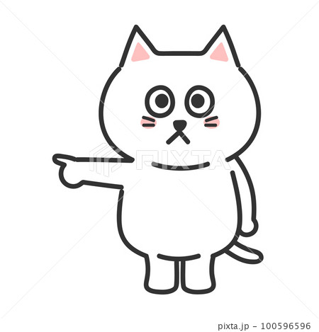 Cat Pointing Finger