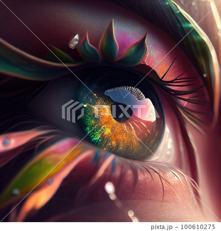 A close-up of the human eye. Close-up of the...のイラスト素材 [100610275] - PIXTA