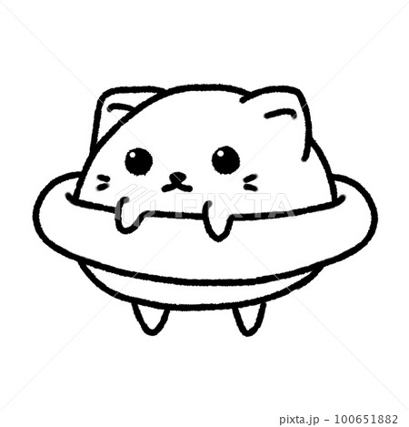 Bongo Cat Coloring Pages Funny Bongo Cat Cute Musical Instrument