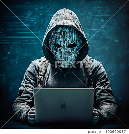 Hacking and malware concept. Hacker using...のイラスト素材 [100660037] - PIXTA